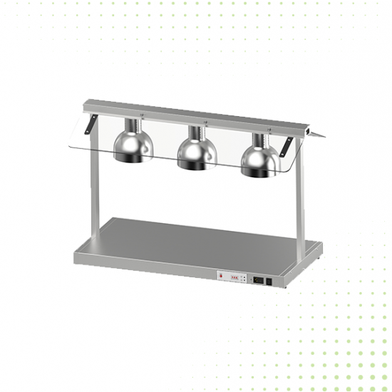 Stainless Steel Electric Infrared Food Warmer With Base – 3 Lamps From ...